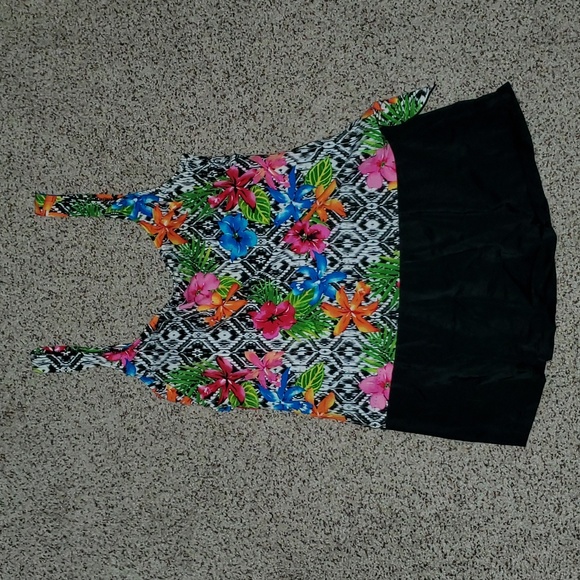 Azul | Swim | Azul Slimmimg Tummy Control Floral One Piece Swim Dress ...